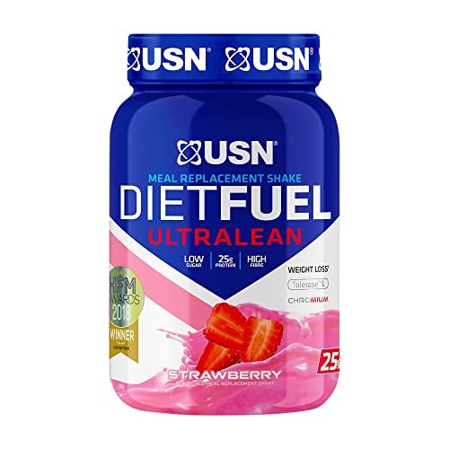 USN Diet Fuel UltraLean Strawberry 1KG: Meal Replacement Shake, Diet ...